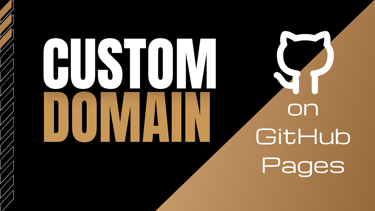 How to use a custom domain on GitHub pages | by Patrick Lemmer | Medium