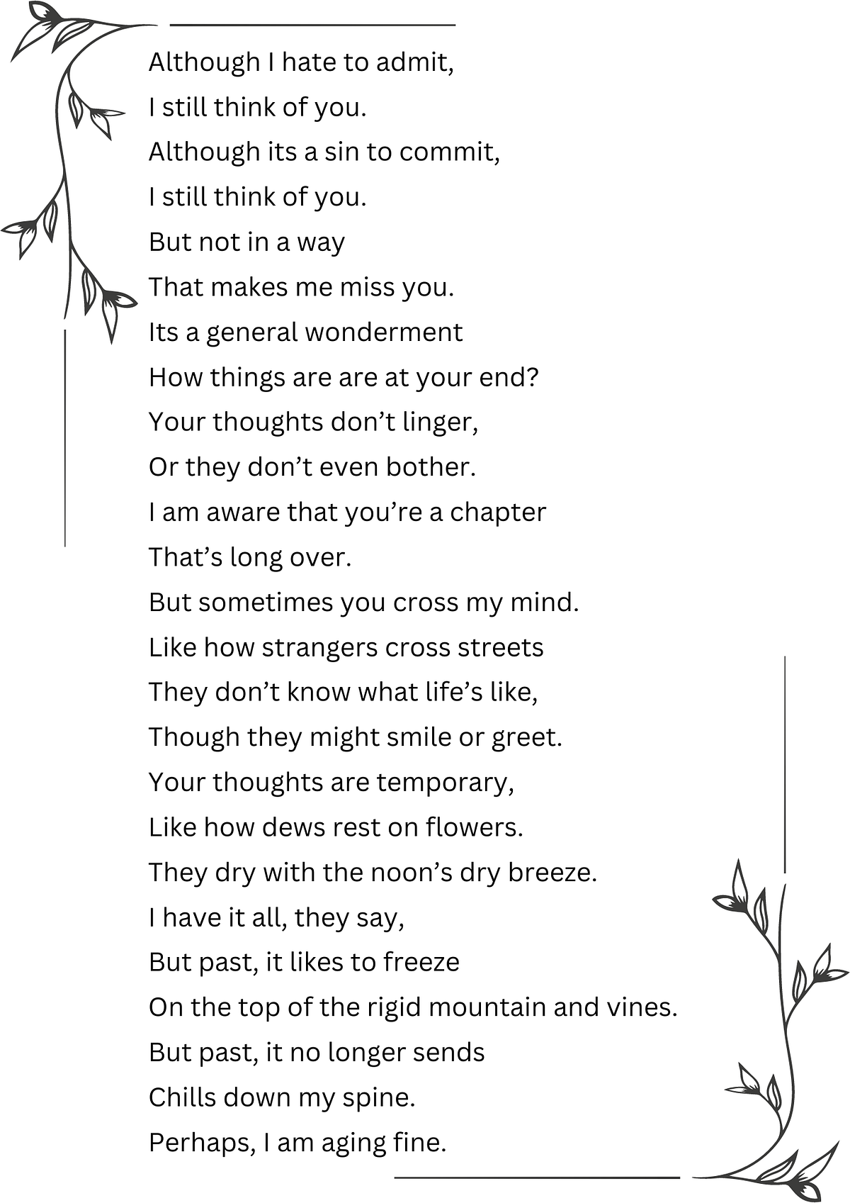 I still think of you - Anusha Lal - Medium