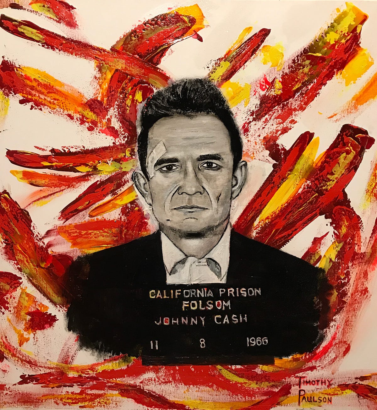 “This painting of Johnny Cash in Folsom Prison (see the pictures ...