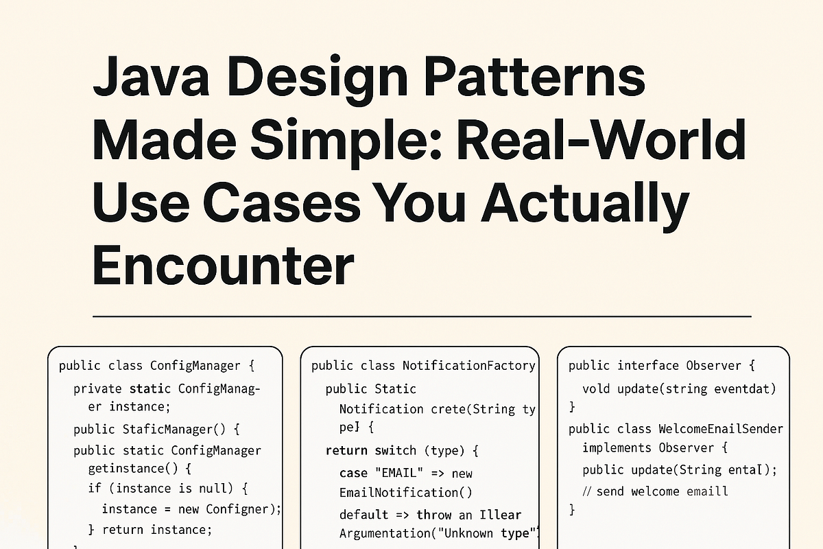 Java Design Patterns Made Simple: Real-World Use Cases You Actually ...