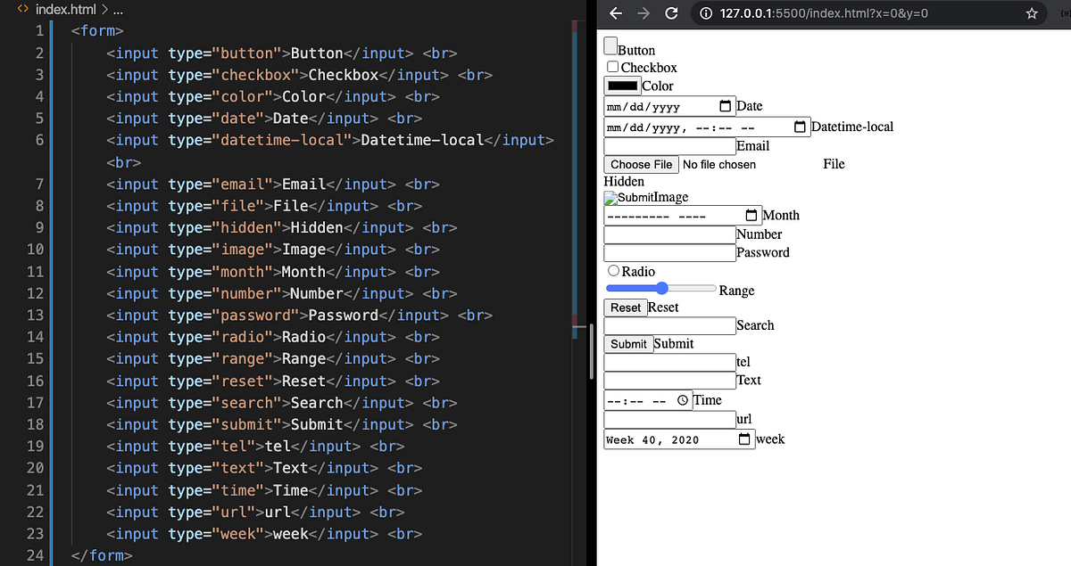 Forms: Elements, Attributes, & Values | by Linda Ramos | Medium