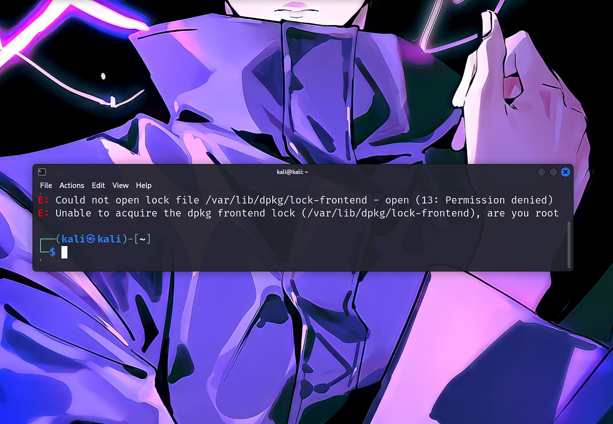 E: Could not open lock file / E: Unable to acquire the dpkg frontend ...