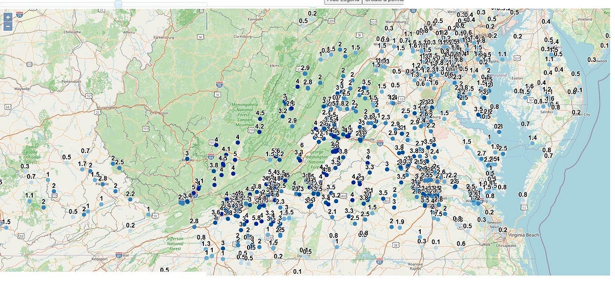 FINAL REVIEW OF THE WXRISK SNOW FORECASTS — — DEC 5 VA SNOW EVENT | by ...