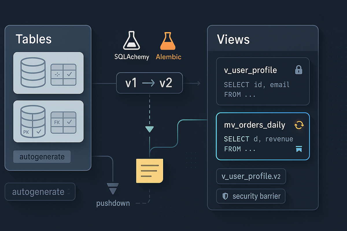 8 Table-vs-View Lessons with SQLAlchemy & Alembic | by Bhagya Rana ...
