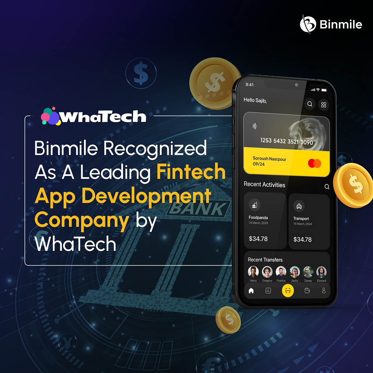 Binmile Named Top Fintech App Development Company | by Binmile | Binmile | Medium