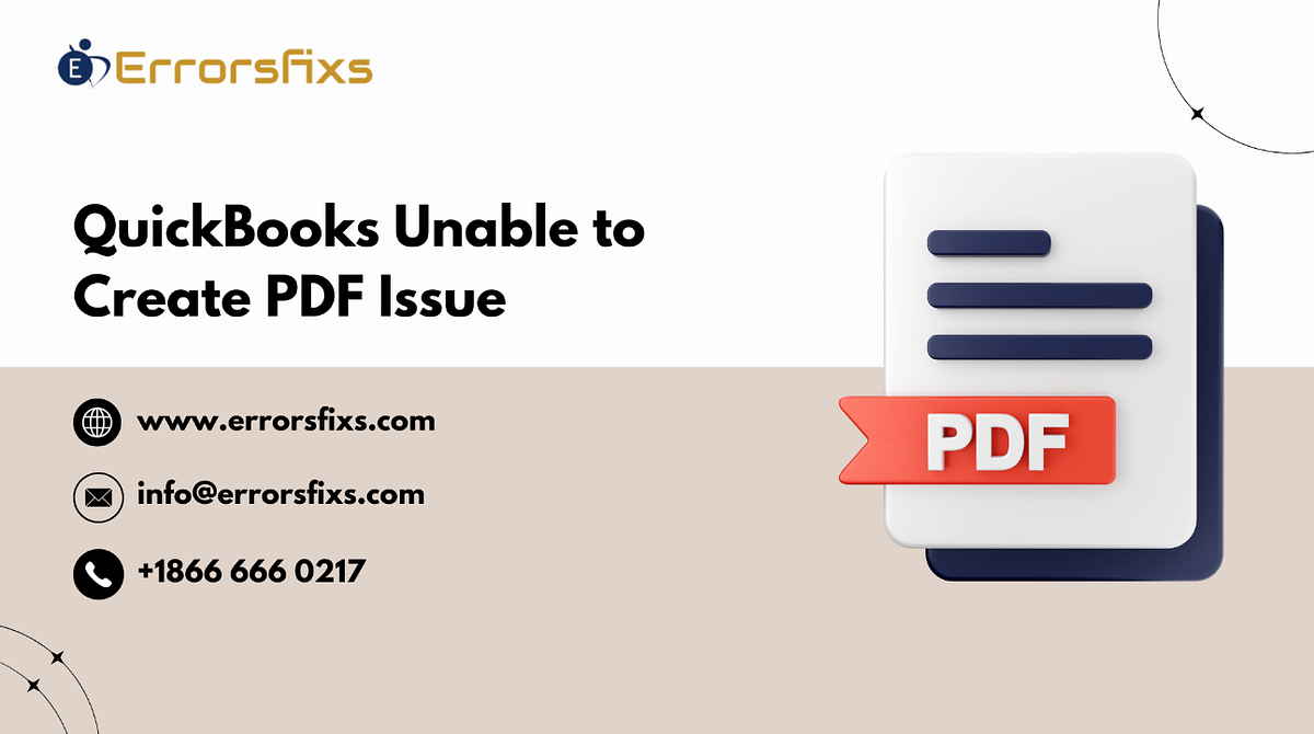 QuickBooks Unable To Create PDF Issue | by Lilya | Jun, 2024 | Medium