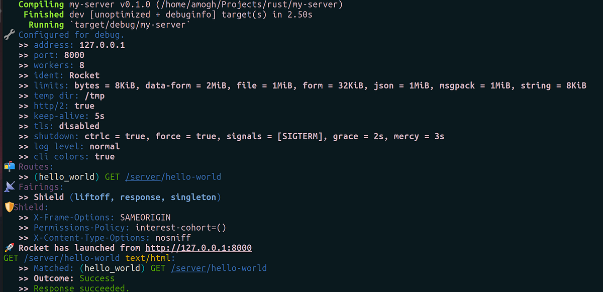 How to setup a Rust web server from scratch | by Amogh Chavan | Medium