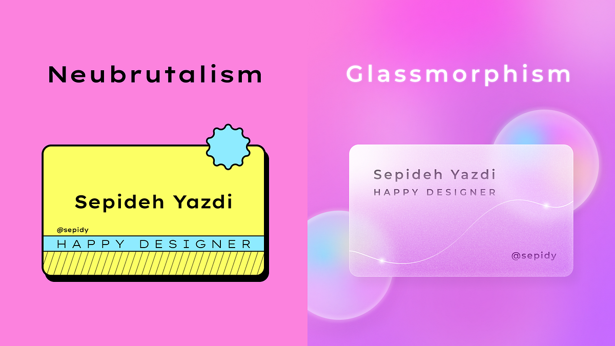 Neubrutalism vs. Glassmorphism — Your Step-by-Step Guide with How-Tos ...