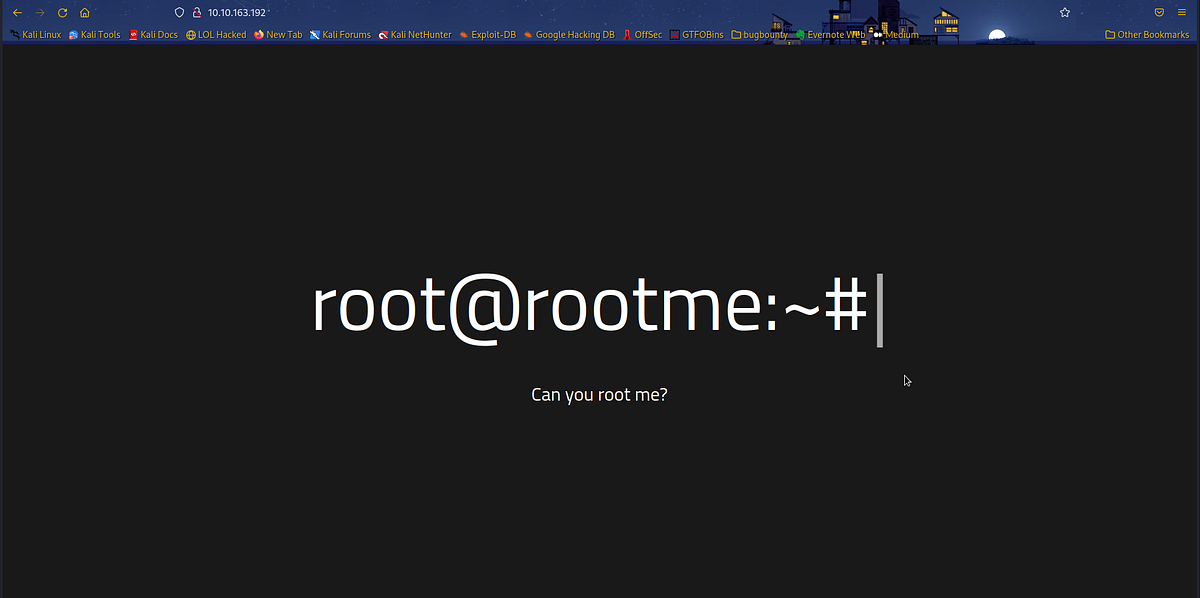 RootMe -TryHackMe. A CTF for beginners, can you root me? | by securitywithme | Medium