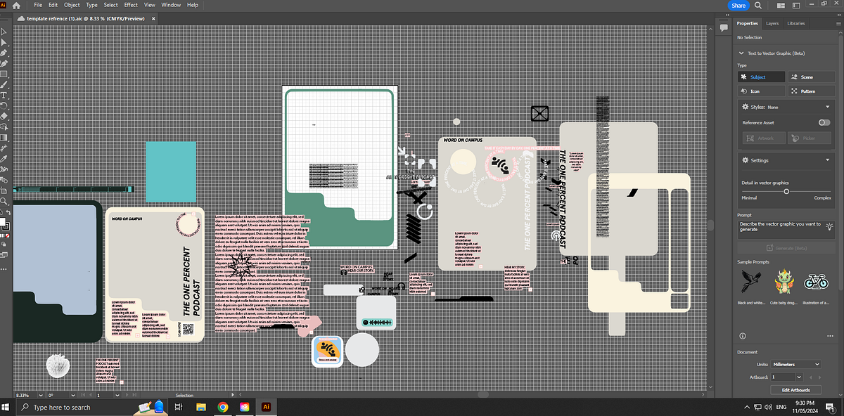 Creating the frame on illustrator and adobe photoshop - Anson Ray's ...