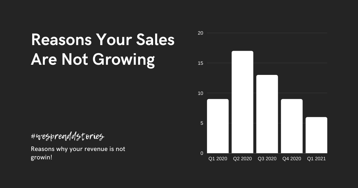 Reasons Why Your Sales Are Not Growing | by Meera Nair | Spreadd | Medium