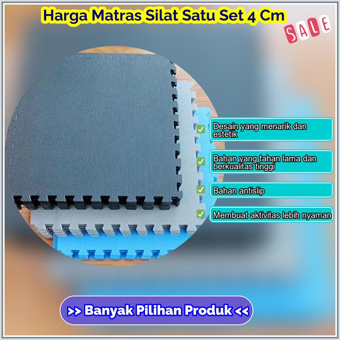 Harga Matras Silat Satu Set 4 Cm - Alat Lompat Tinggi - Medium