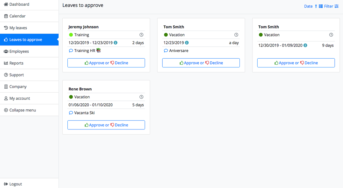 User Experience Update: List view at LeaveBoard | by HR Advice ...