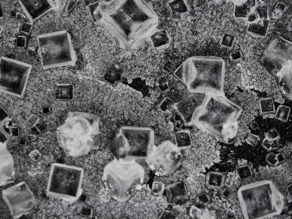 The Macro Gorgeousness of Salt. Galaxies and lunar surfaces emerge from ...