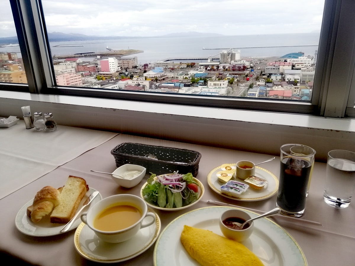 I am having breakfast looking at a beautiful view that mimics those ...
