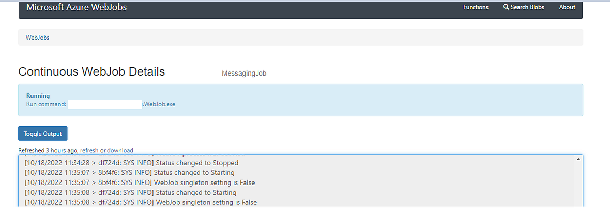 Run your webjob as singleton in Azure | by Wouter | Medium