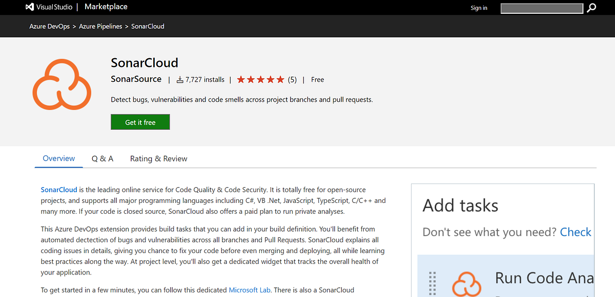 Setting Up SonarCloud in Azure Devops | by hbkcad | Medium