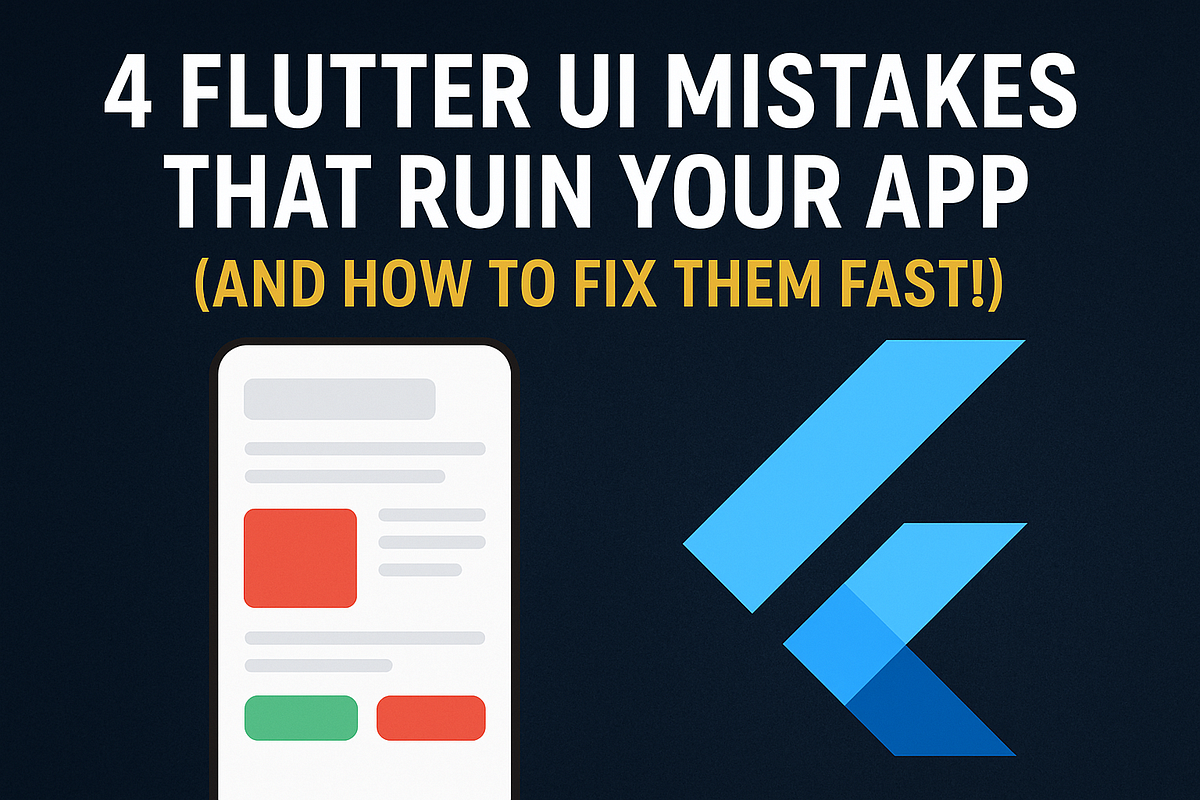 4 Flutter UI Mistakes That RUIN Your App (And How to Fix Them Fast!) | by Jack Henry | Easy ...