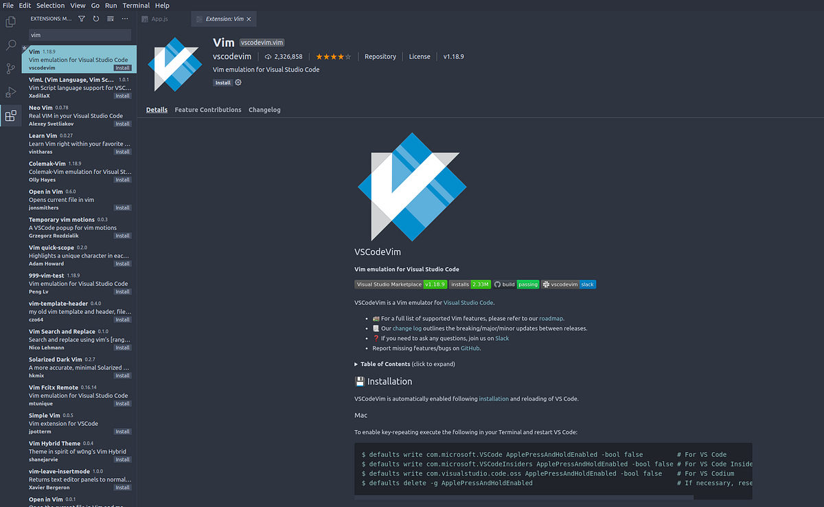 Visual Studio Code дээр Vim extension ашиглан кодчилох хурдаа нэмэгдүүлэх | by Fifth-sama | Medium
