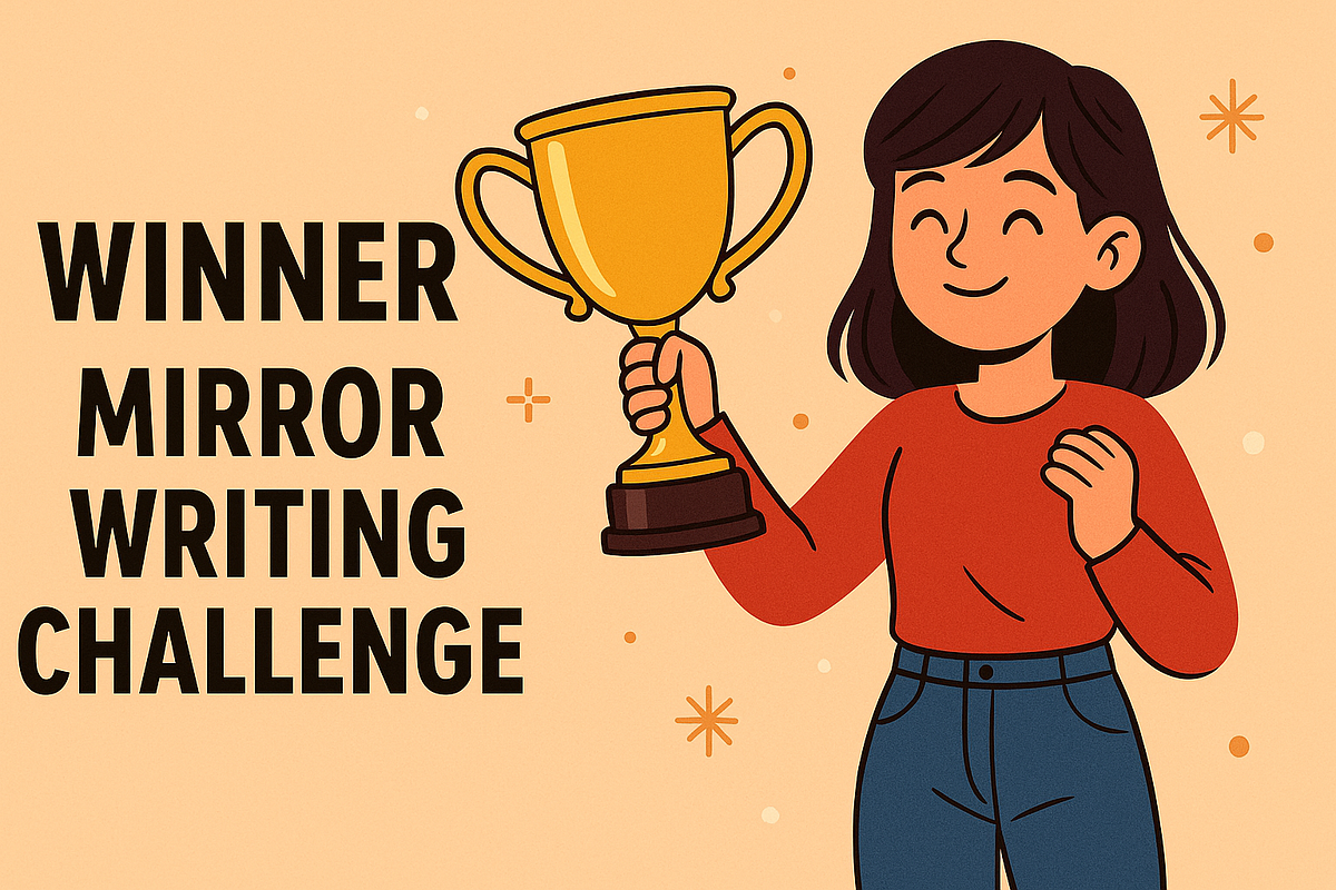 🏆 Winner — Mirror Writing Challenge | by Ally | Beyond Lines | Oct ...