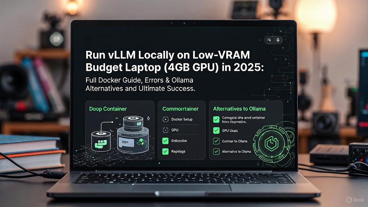 Run vLLM Locally on Low-VRAM Budget Laptop (4GB GPU) in 2025: Full ...