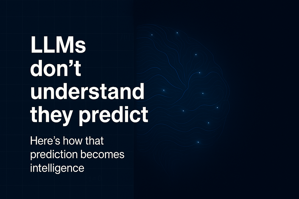 🧠 LLMs don’t understand they predict. Here’s how that prediction ...