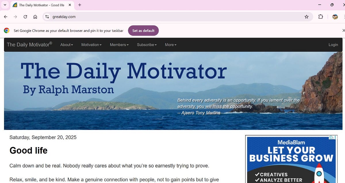 Blog Review 2 "Good life - by Ralph Marston" by Maizahra. | by Maizahra ...