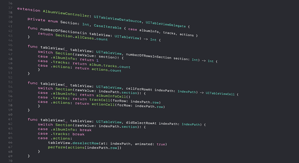 Neat Data Sources in Swift. How to write clean code when it comes… | by Pablo Villar | Medium
