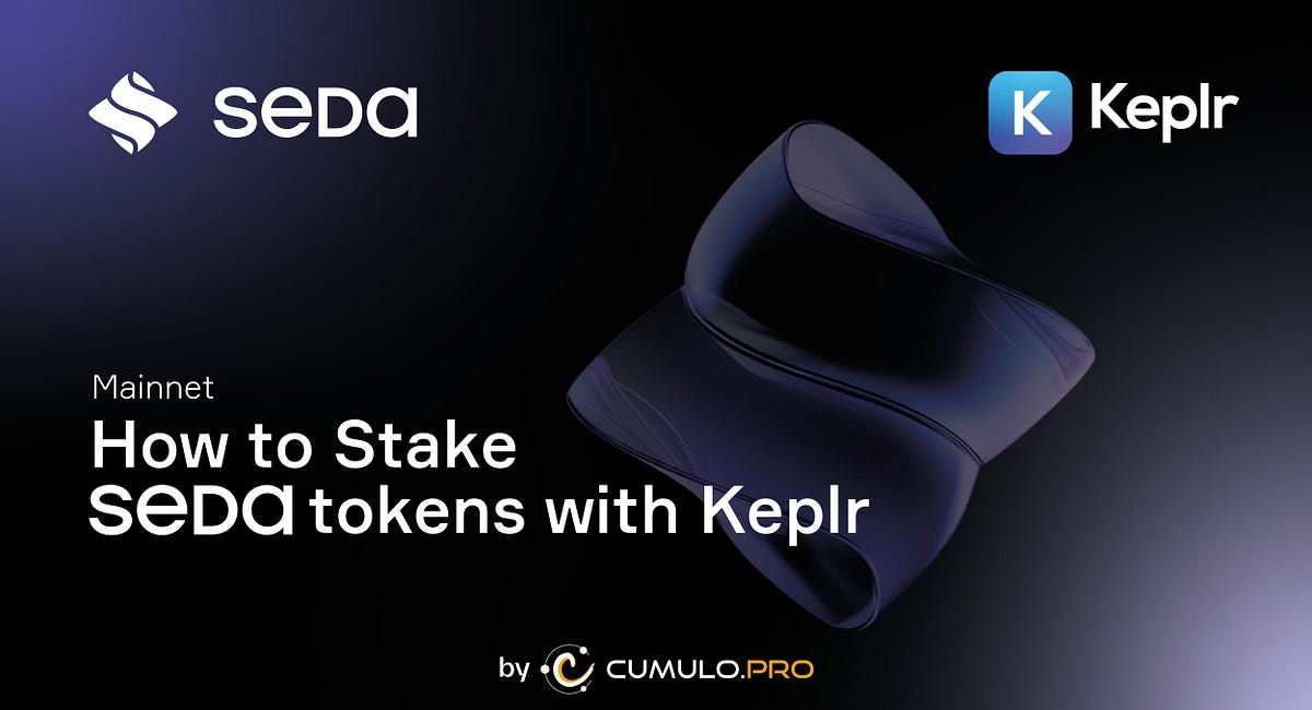 How to Stake SEDA tokens with Keplr | by Cumulo | Cumulo.pro | Medium