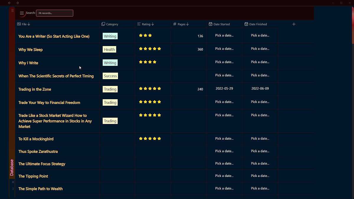 How to Create Notion Like Database In Obsidian | by Prakash Joshi Pax | Medium