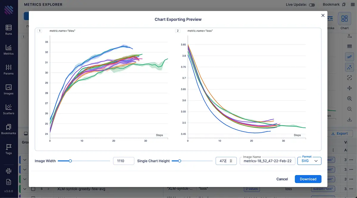 Aim 3.6 — Chart export, PyTorch Ignite & Activeloop Hub integrations