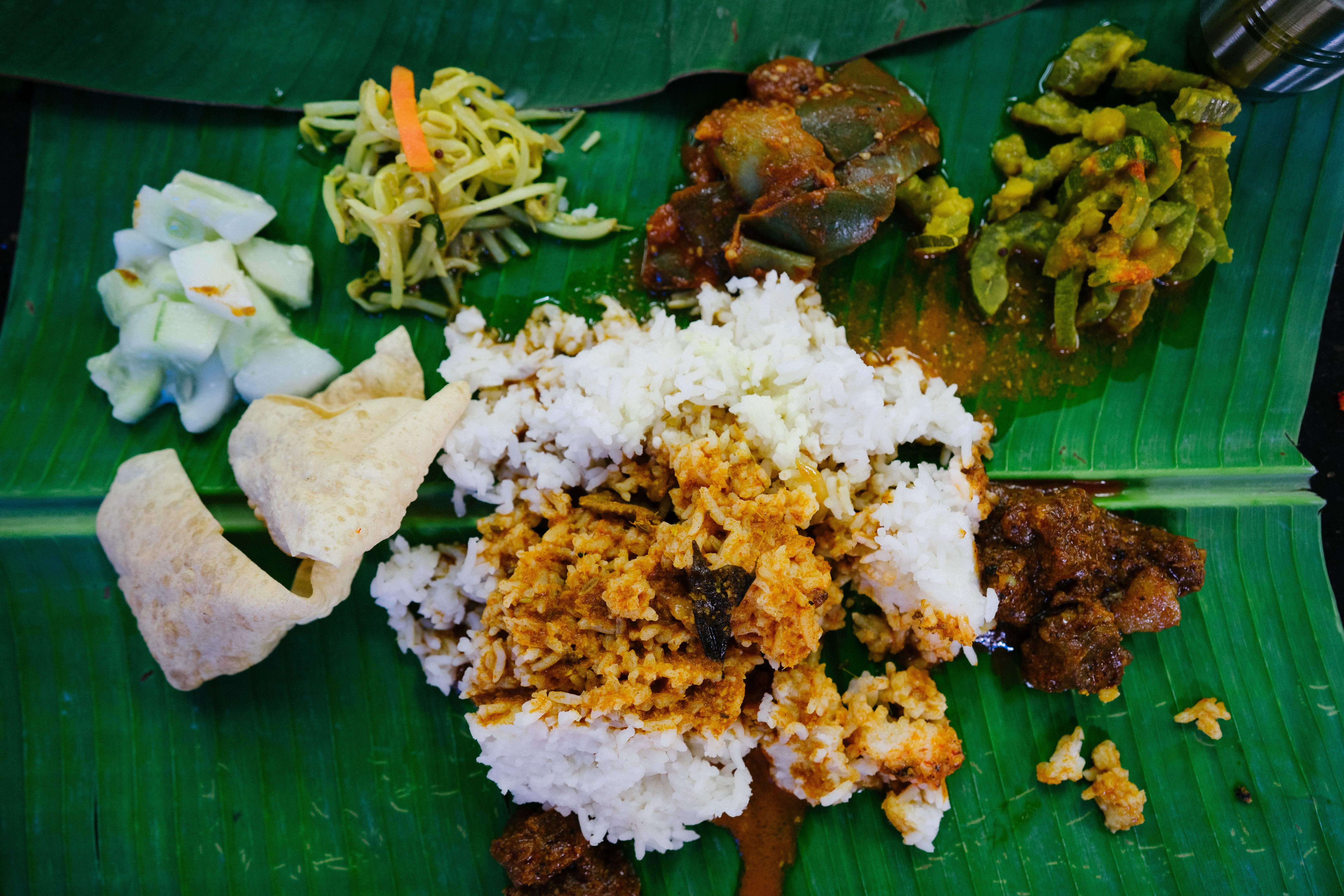 Banana Leaf Rice Vegetarian