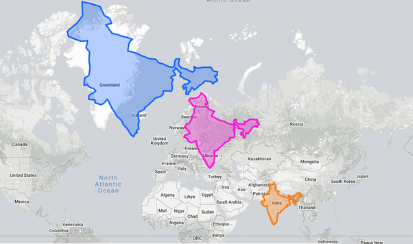 Mercator Projection Vs Actual Size