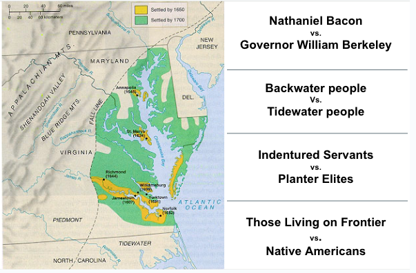 Bacons Rebellion Map