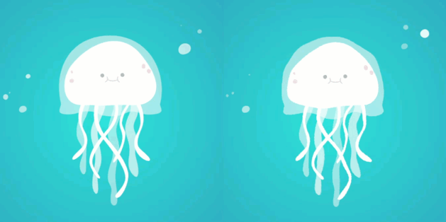 Animated Moving Jellyfish