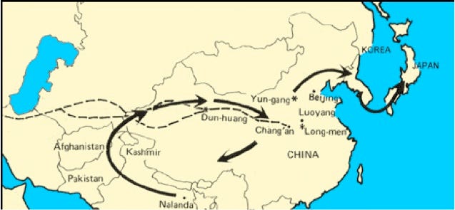 Diffusion Of Taoism Map