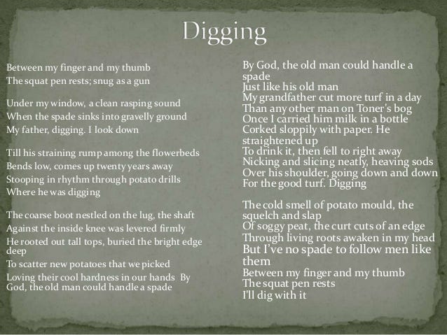 Digging Seamus Heaney Seamus Heaney. Seamus Heaney Born In Northern