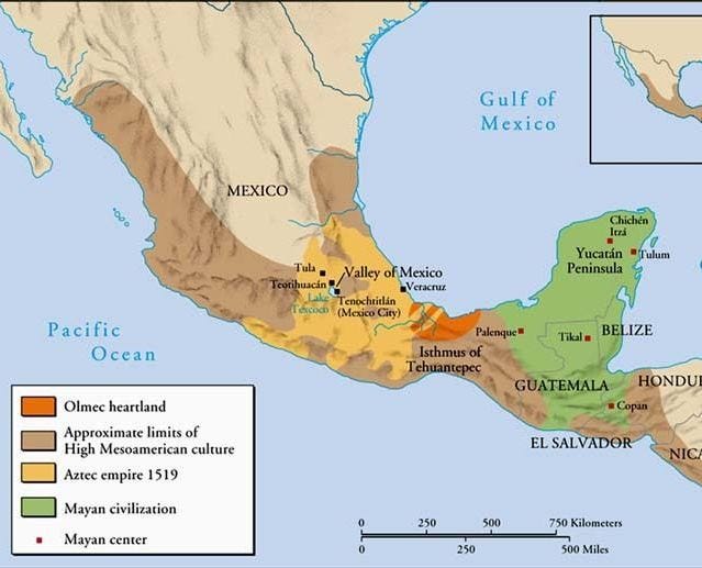 Olmec Civilization Map