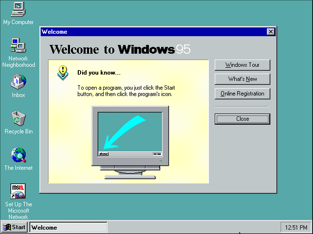 Windows 95 Fun With Virtualization