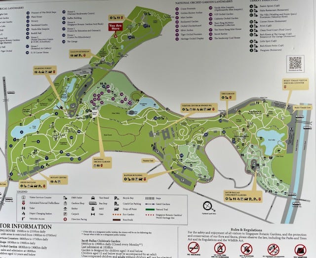 Singapore Botanic Gardens Map
