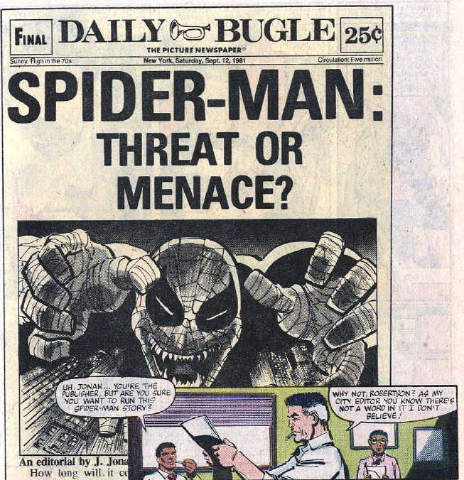 Newspaper Editor Spiderman
