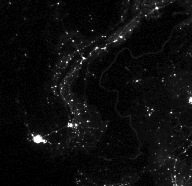Night Light Footprint North America Nasa