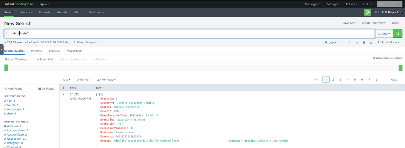 TryHackMe: Splunk: Exploring SPL. When entering into the cybersecurity… | by Zach Boram | Medium
