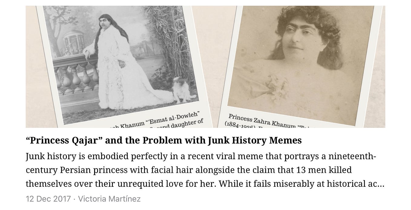 “Princess Qajar” and the Problem with Junk History Memes | by Victoria ...