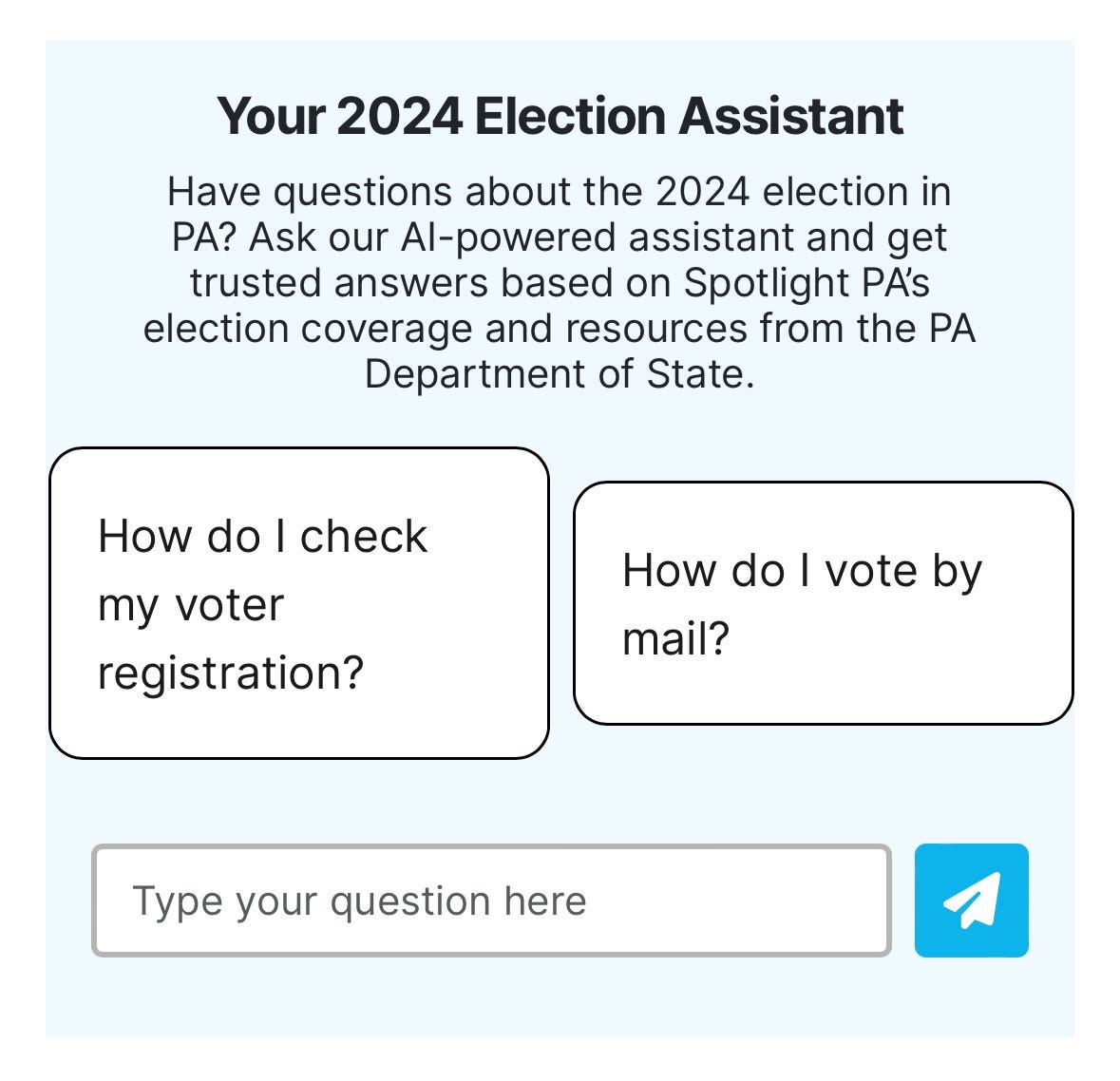 Don’t call it a bot: Spotlight PA’s AI-powered election assistant | by ...