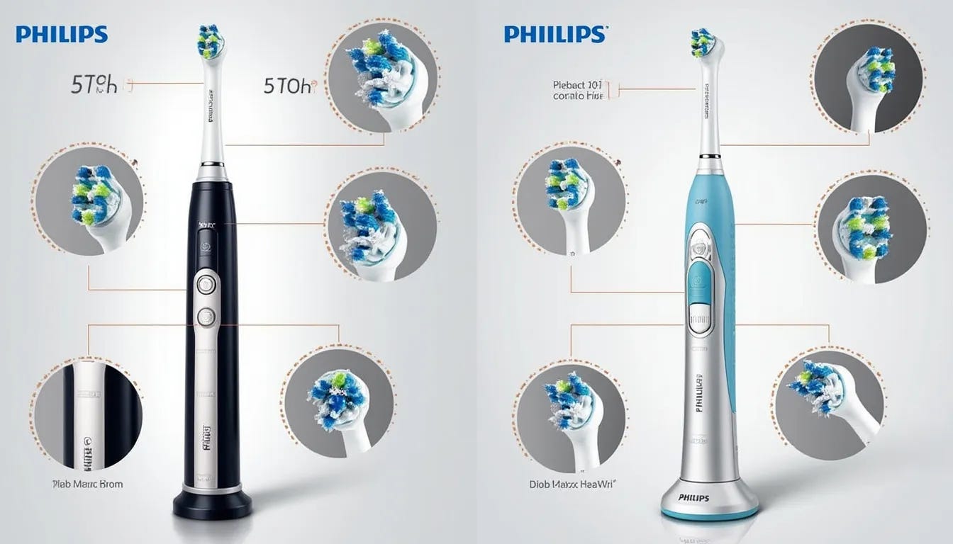 Philips sonicare protectiveclean 4300 vs 6100 electric toothbrush | by ...