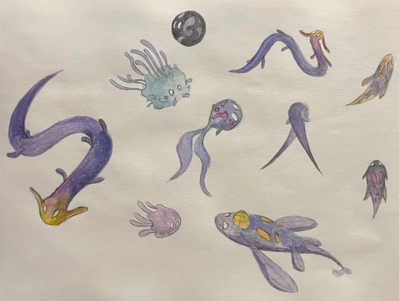 Early creature designs. I began exploring creatures in the form… | by ...