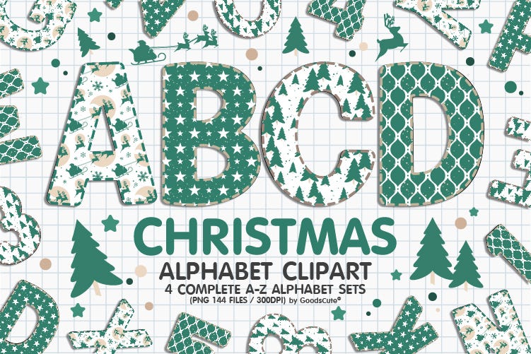 Christmas Alphabet Letters Sublimation Free | by Mehosyjetov | Oct ...