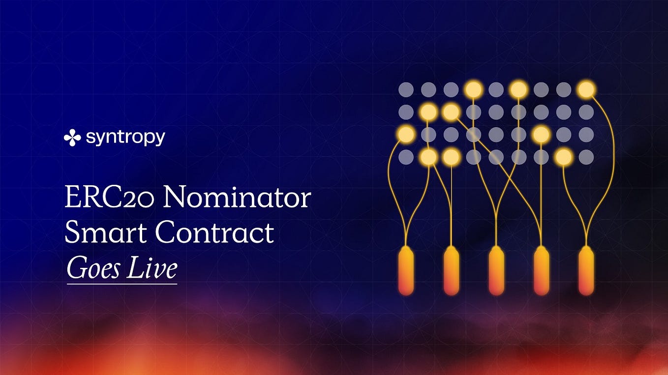ERC20 Nominator Smart Contract gaat live | by Dutch Syntropy | Medium
