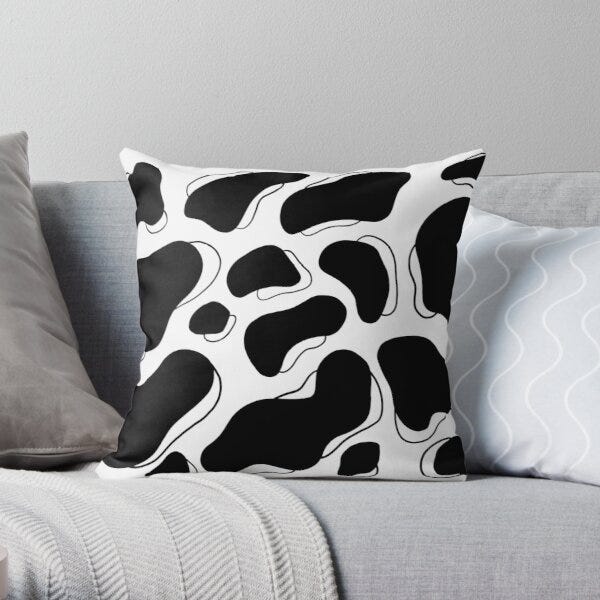 Black and White Animal Print Classic T-Shirt Flagship RB1809 - The Cow ...